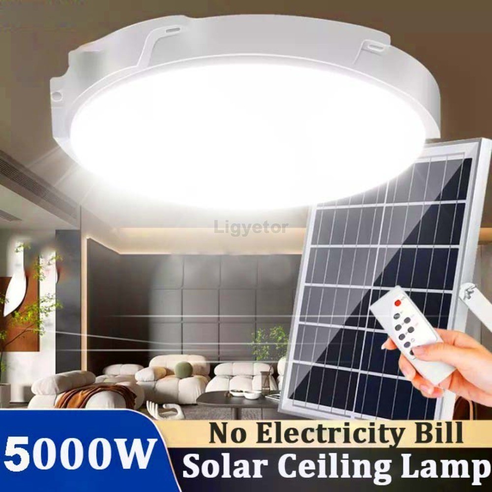 5000W Solar Light Indoor Celing Light LED Pendnt Light Solar Outdoor ...