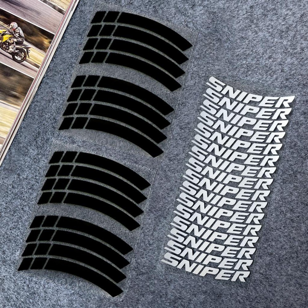 YAMAHA SNIPER Mags Reflective Stickers 17 Inch Motorcycle Wheel Hub ...