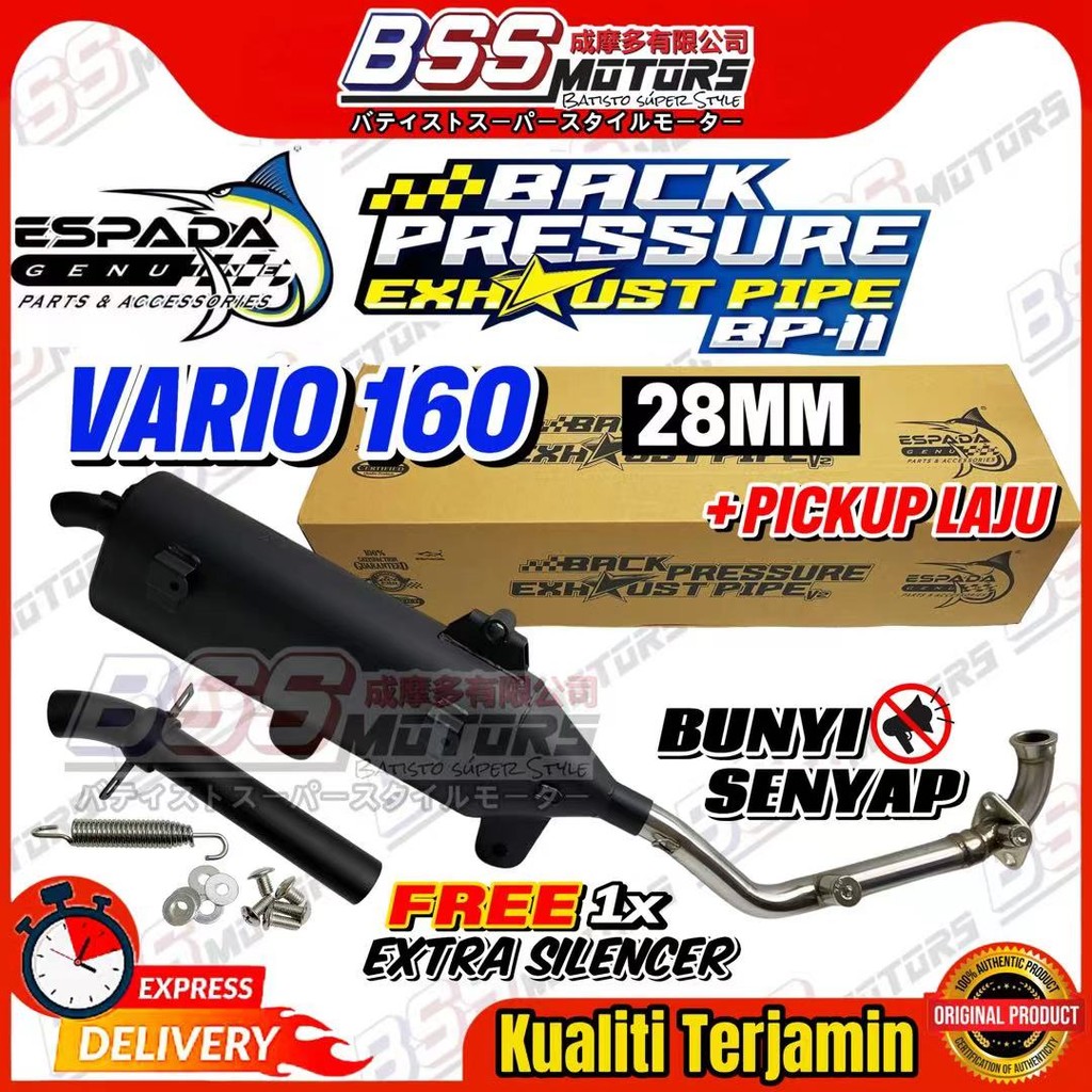 ESPADA Back Pressure Honda VARIO160 VARIO 160 Racing Exhaust Pipe 28MM Cutting Standard Ekzos ...