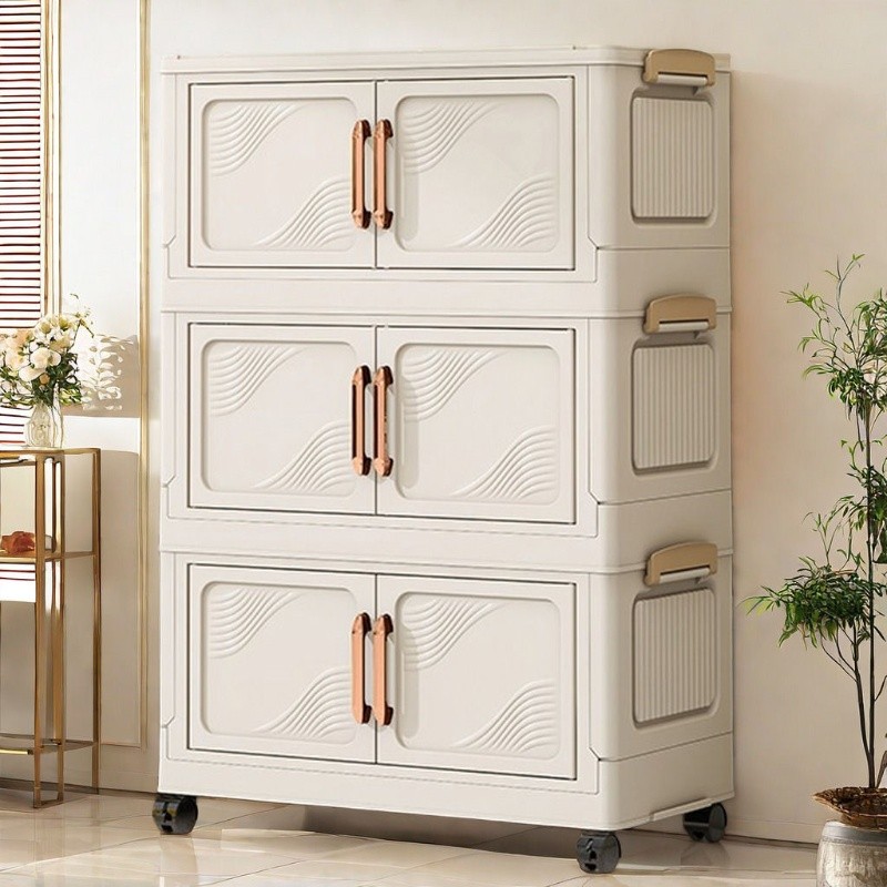 【PLAYFUL】Guarantee Low Price !! Foldable Wide Storage Cabinet for Home ...