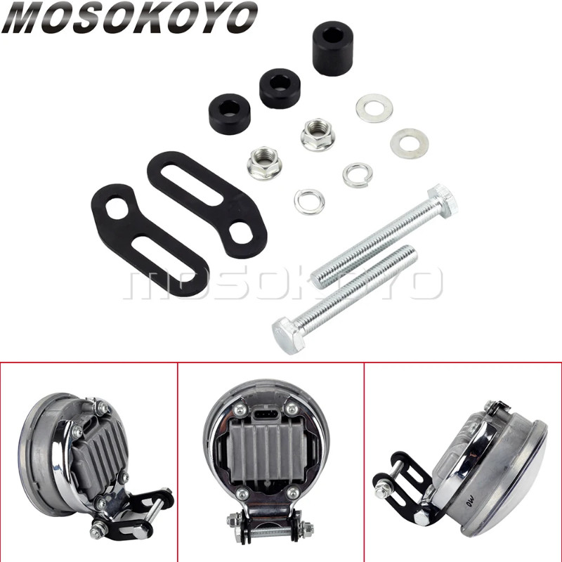 Motorcycle Headlight Mounting Block Bracket Extension Mount for Harley ...