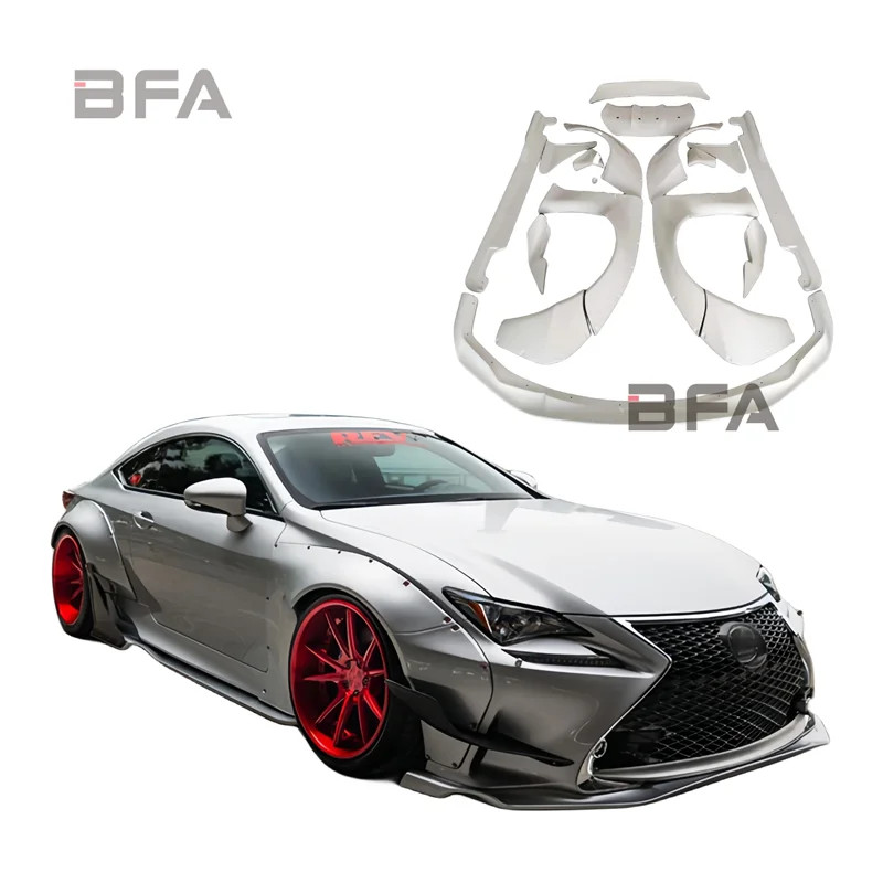 For RC200 RC300 RC350 Upgrade Wide-body Body Kit Rocket Rabbit Style Fender Front Lip Diffuser ...