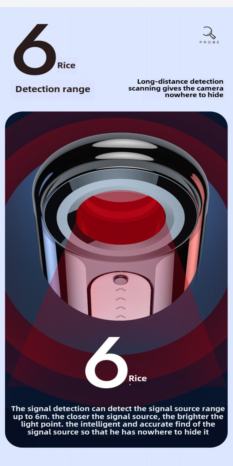 AK470 Hidden Camera Detector Device Anti Spy Hidden Camera Spy Bathroom ...