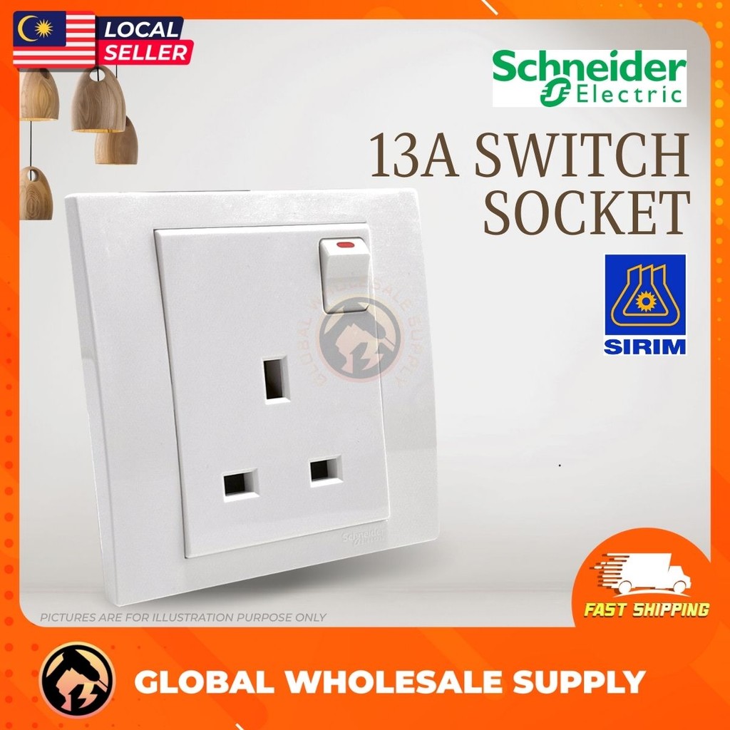 SCHNEIDER VIVACE SERIES 13A Switch Socket Sirim Approved Switch & Socket Outlet Switches Elegant ...