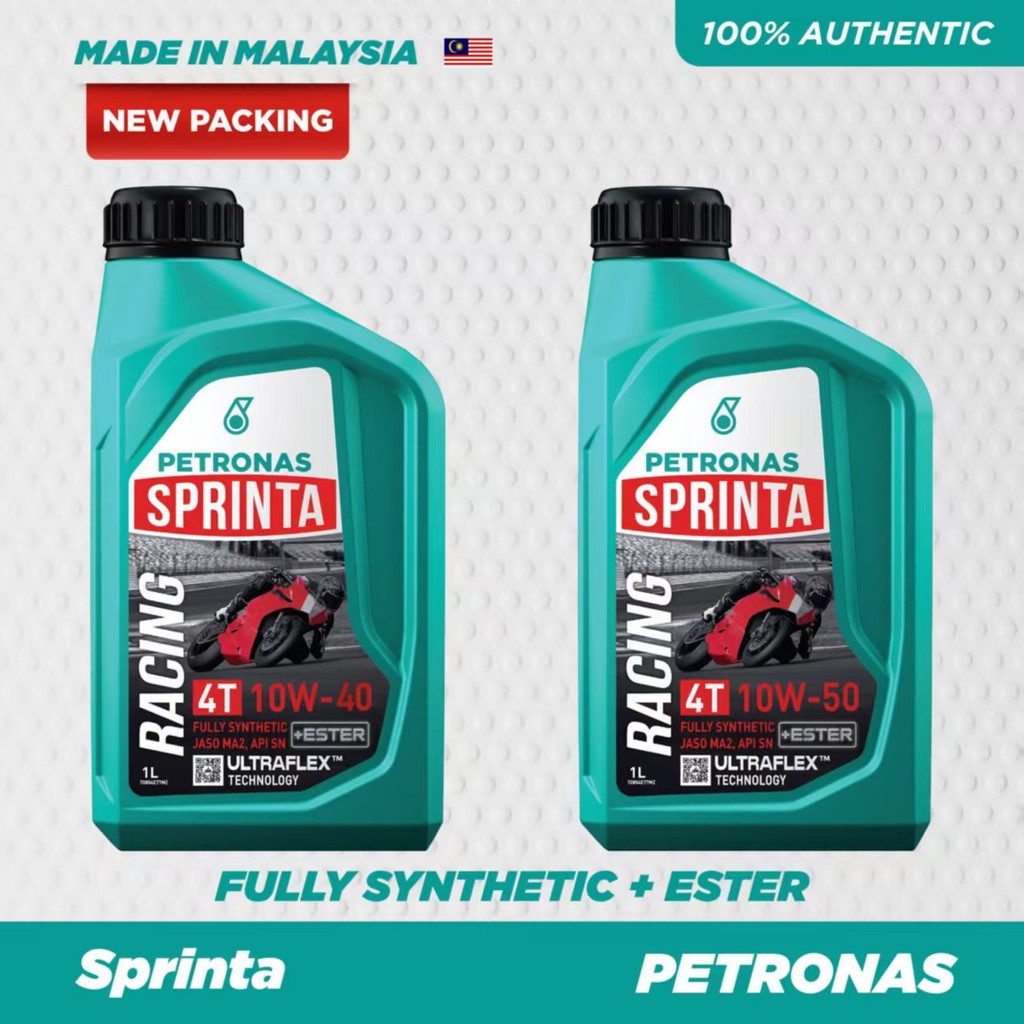 1L PETRONAS SPRINTA RACING ESTER 10W 50 10W 40 100% Origina PETRONAS ...