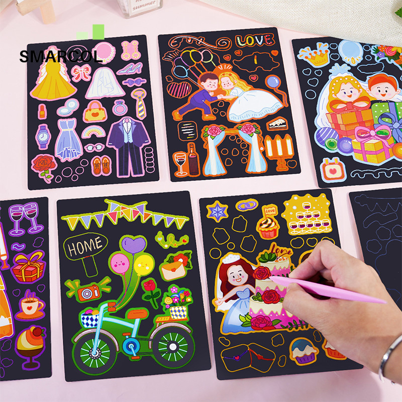 Scratch Paper Art Set Scratch Drawing Paper Art Set Scratch Off Set ...