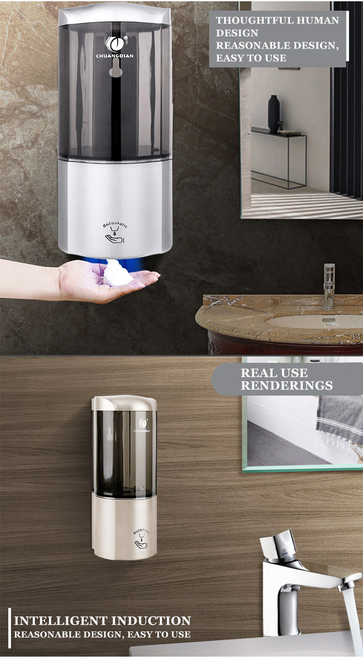 Portable Soap Dispensers 500ml Automatic Smart Sensor Touchless Bath ...
