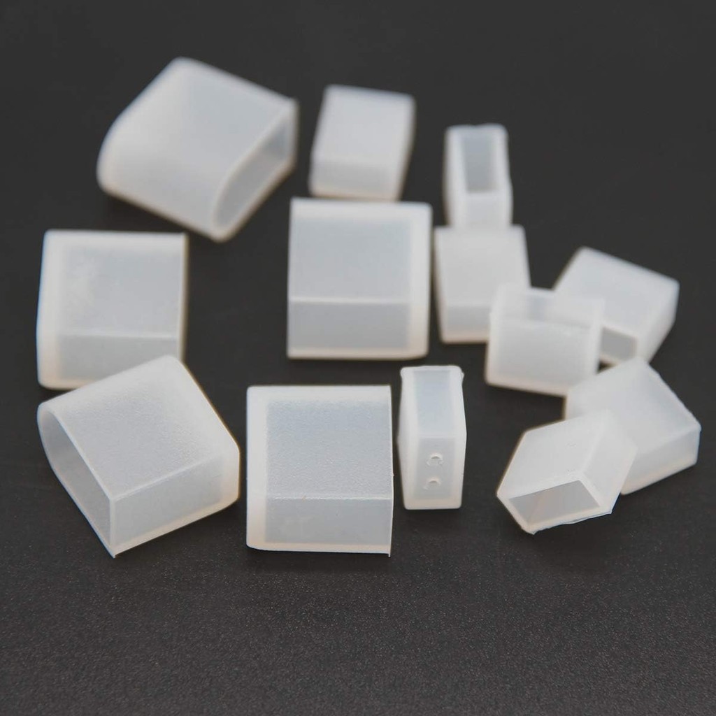 20pcs LED Neon Tube Strip Light 0612 and 0816 LED Neon Flex End Cap ...