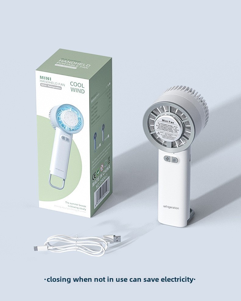 Handheld Ice Cooling Fan Semiconductor Portable usb Mini Fan ...