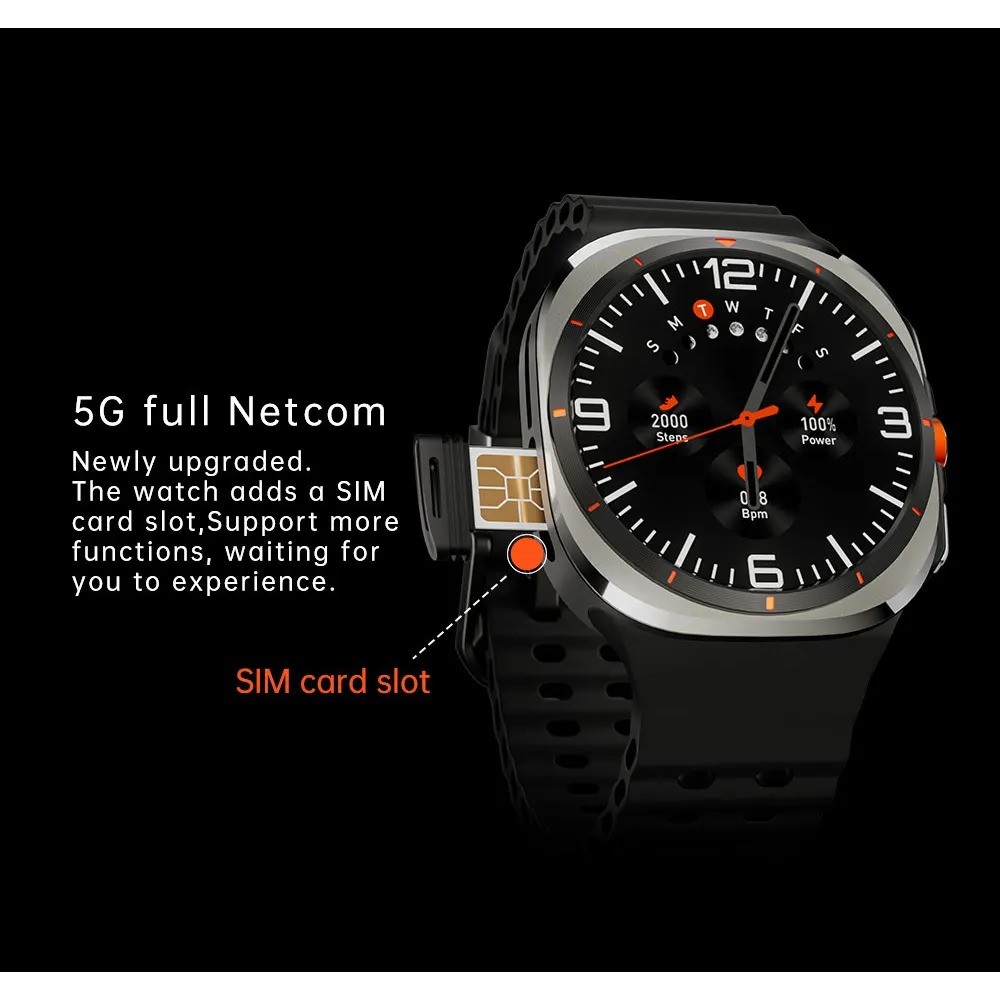 BW Watch7 Ultra Android Smart Watch 4G SIM Card 1.508''AMOLED Rotating ...