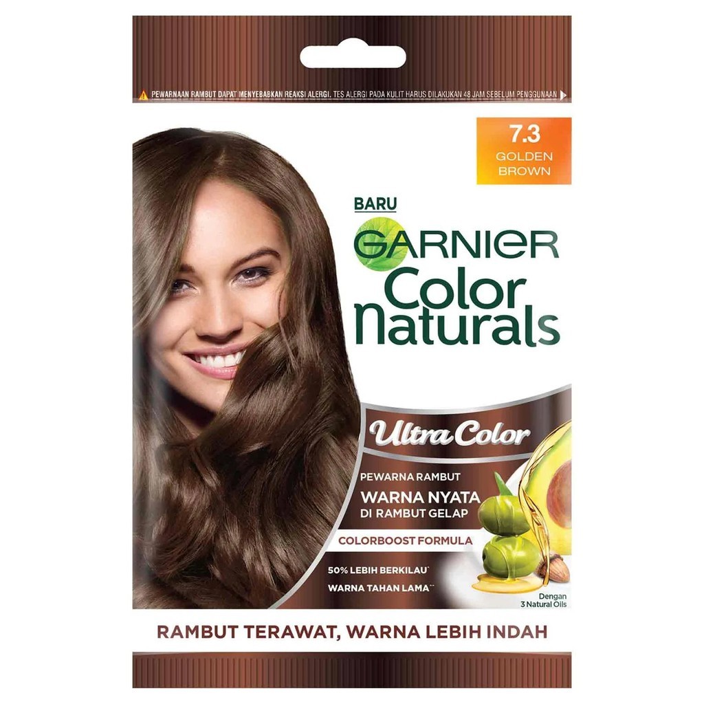 in stock Garnier Ultra Color 7.3 Golden Brown (sachet) gold Brown hair ...