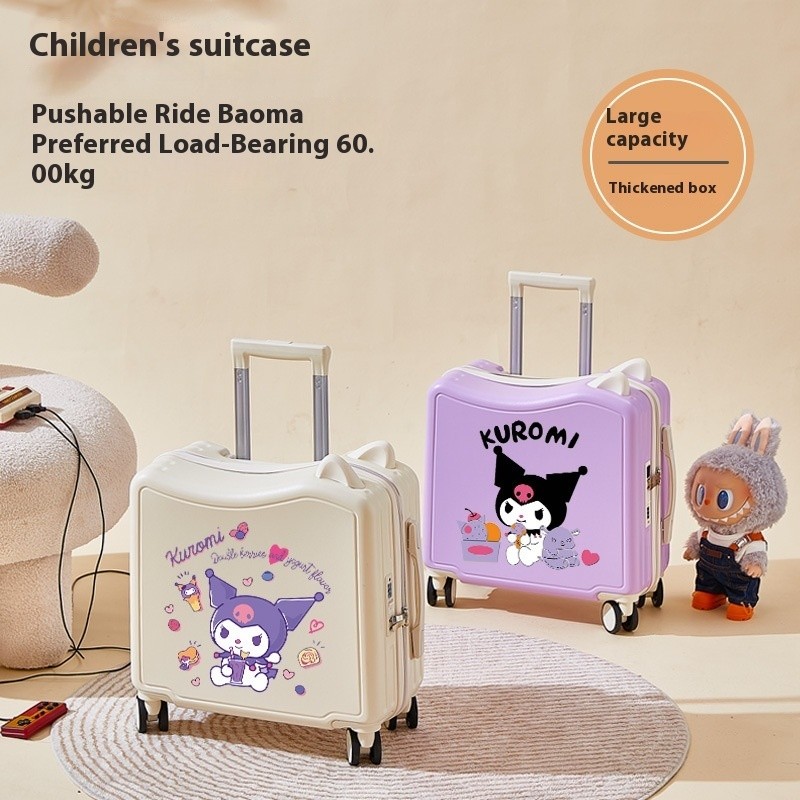 Seatable and Children's Luggage 18 inch Boarding Mini Trolley Riding ...