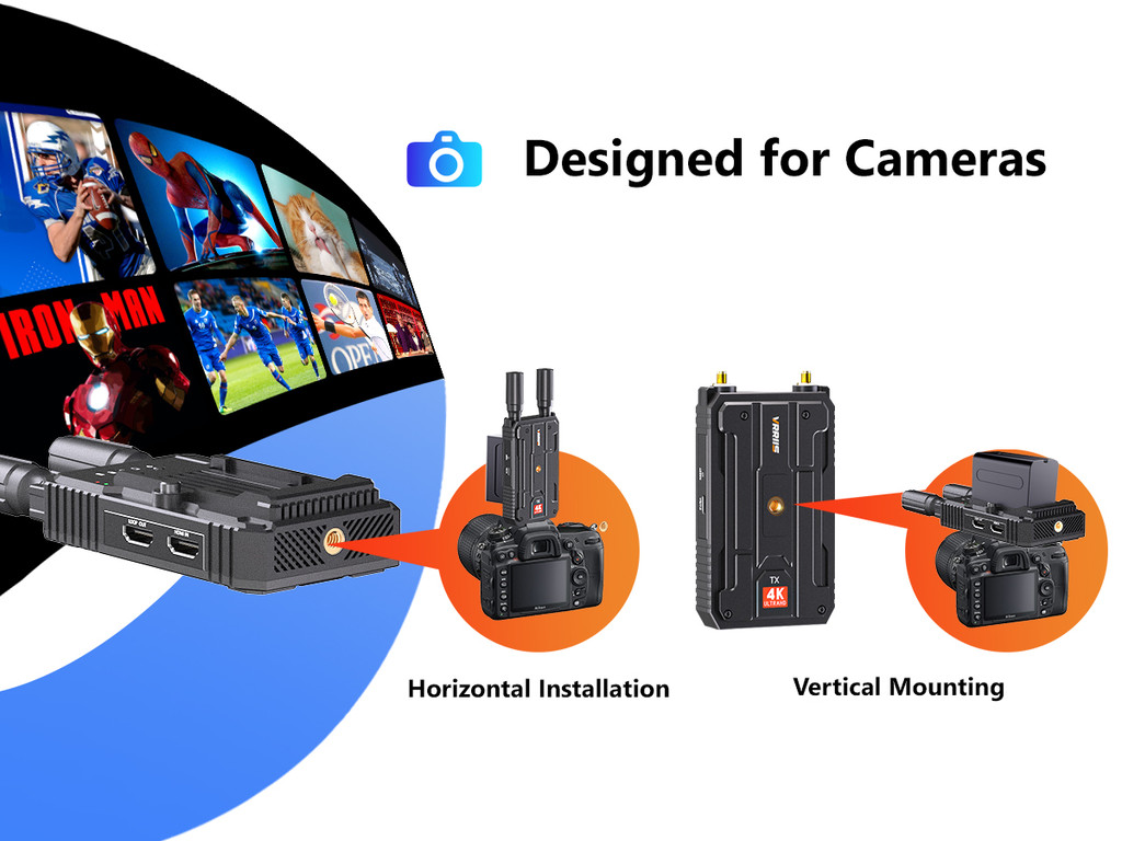 Wireless HDMI Transmitter and Receiver 4K Dual Display Extender 400m ...
