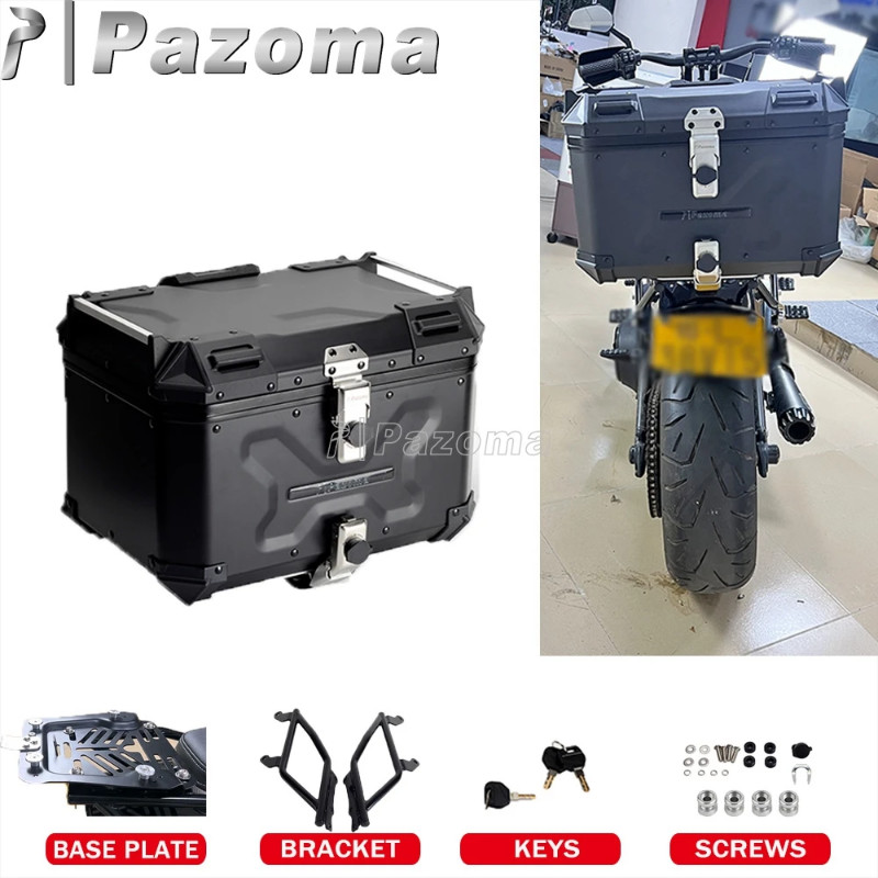 Aluminum Tail Top Case Motorcycle Luggage Storage Tool Box For Harley ...