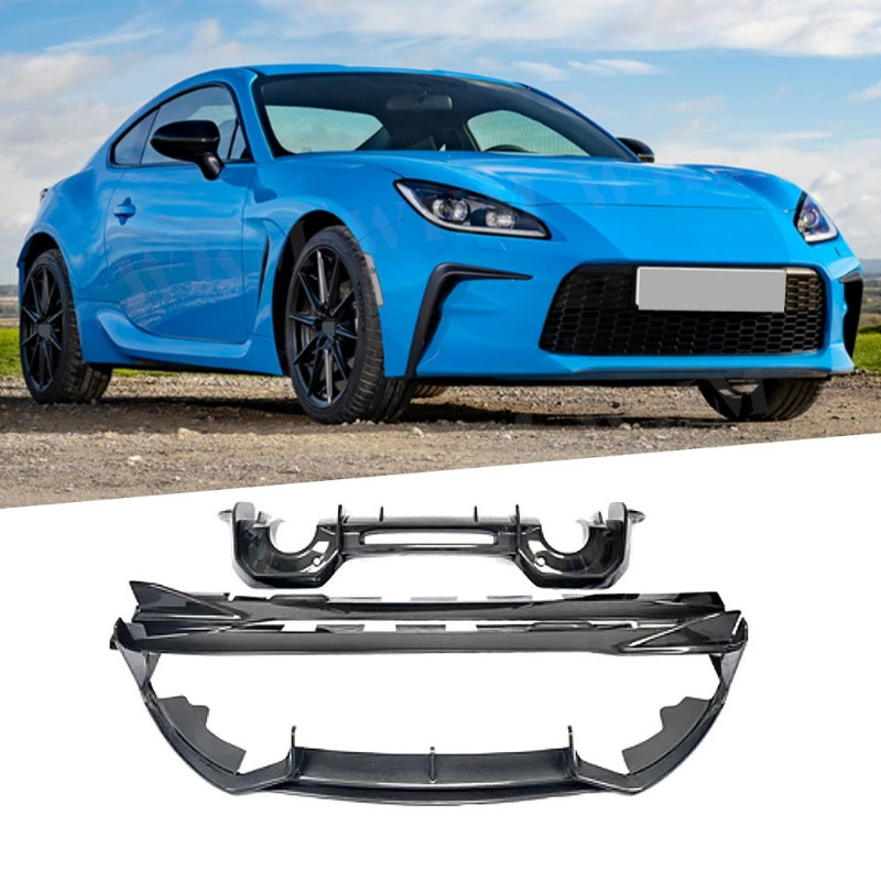 Carbon Fiber Car Rear Bumper Lip Spoiler Diffuser Side Skirts Front ...