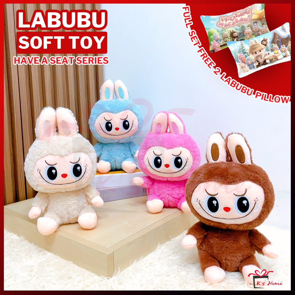 Labubu Patung & Pillow Set | 7 Warna Viral! Must Collect | Shopee Malaysia
