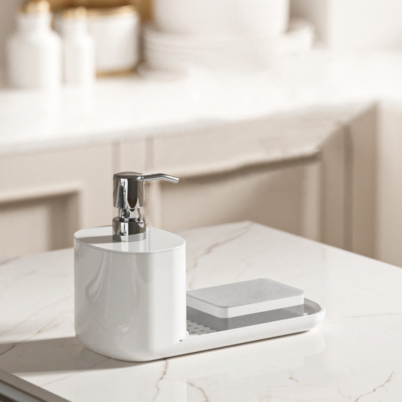 Hand Dish Soap Dispenser Holder Box Kitchen Sink Dishwashing Liquid ...