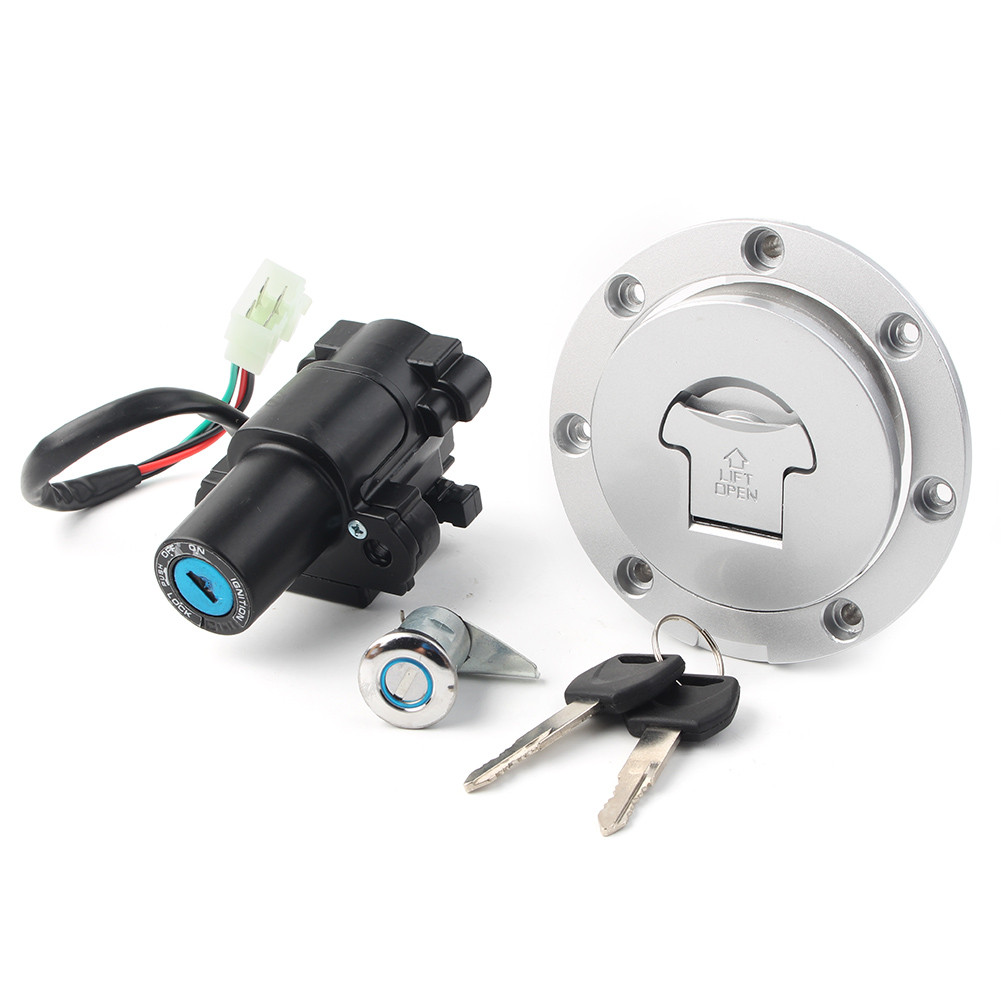 Motorbike Ignition Switch Fuel Gas Cap Cover Seat Lock Key Set For ...