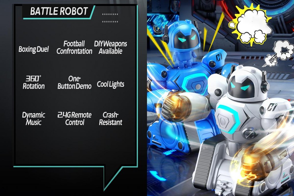 Battle Robot Toy Kids Remote Control Robot 2 Player Rc Robot Toy for ...