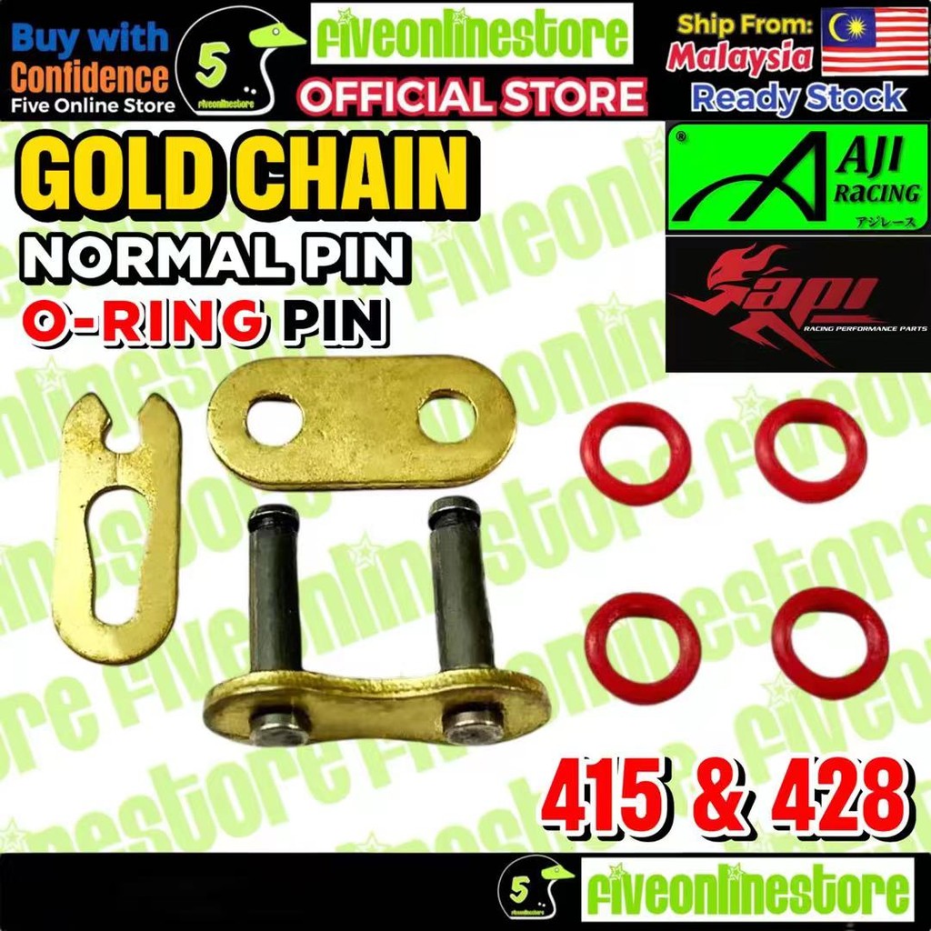 API AJI Racing Original O-Ring / Heavy Duty Chain Joint Pin Clip 415 ...