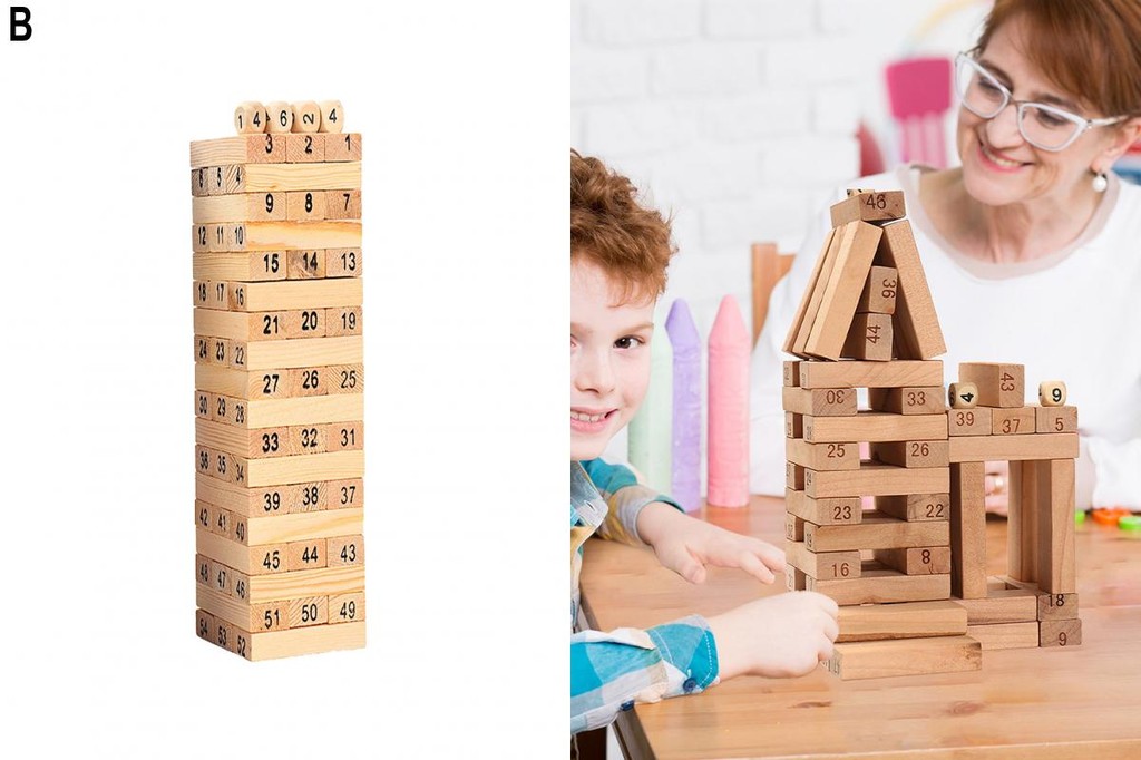 Building Block Tumbling Tower Game Building Kids Block Stacking Game ...