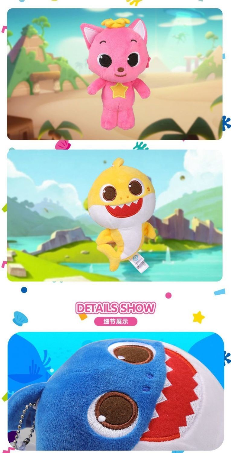 Mainan Mewah Rasmi Baby Shark PINKFONG - Haiwan Boneka Kartun Comel ...
