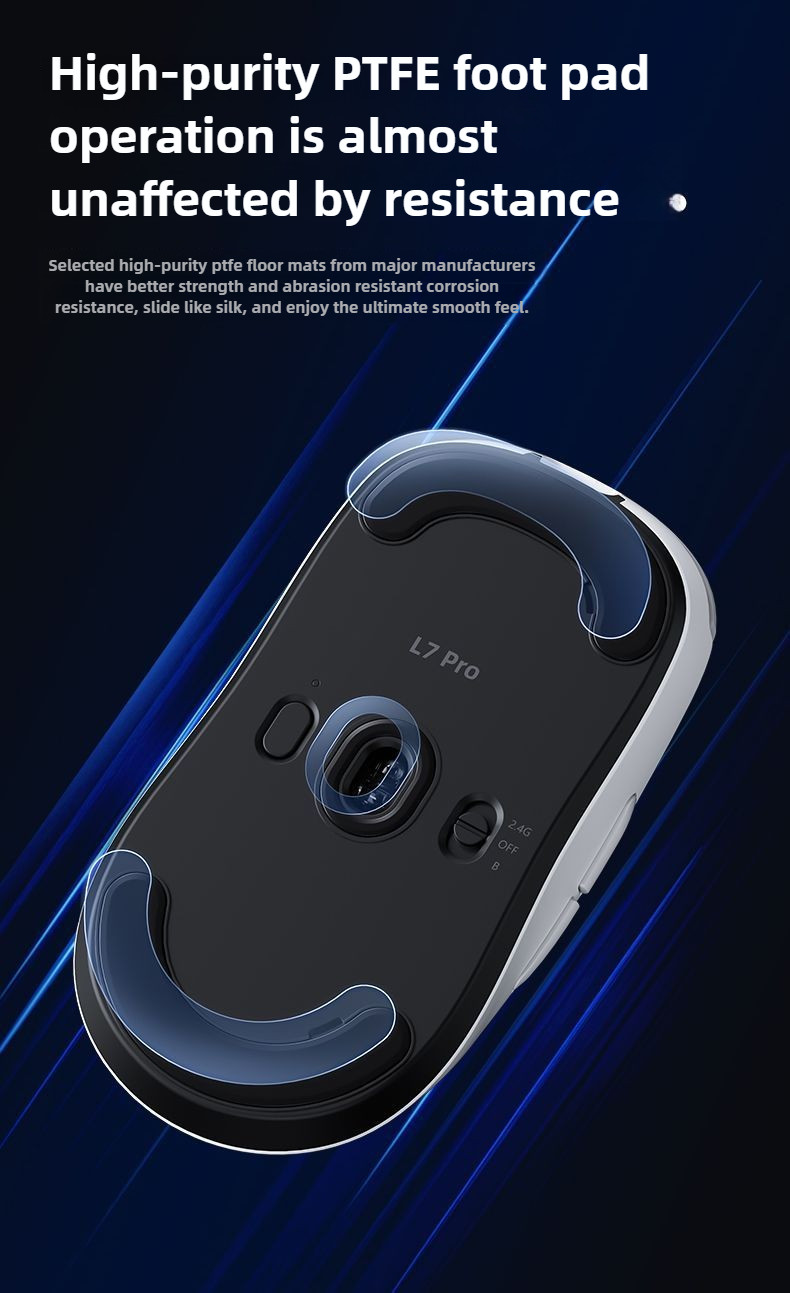 MCHOSE L7 E-sports Small Hand Mouse Three Mode Game Pro Wireless Bluetooth PAW3395 Computer ...