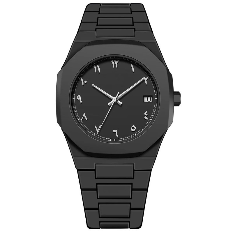 Middle Eastern Arabic Numeral Dial Calendar Business Men's Watch Casual ...