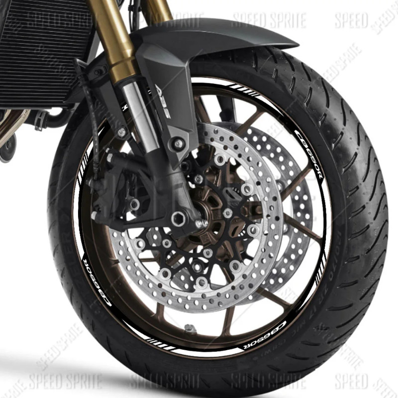 Reflective Motorcycle Wheel Sticker Accessories Hub Decals Rim Stripe ...