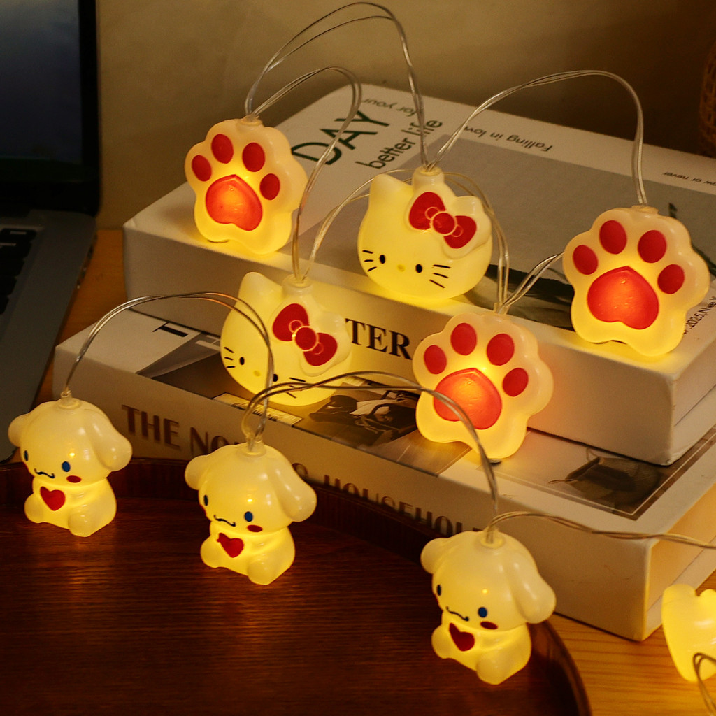 Cute Sanrio Series LED Hello Kitty Light String - Mini Anime Figures ...