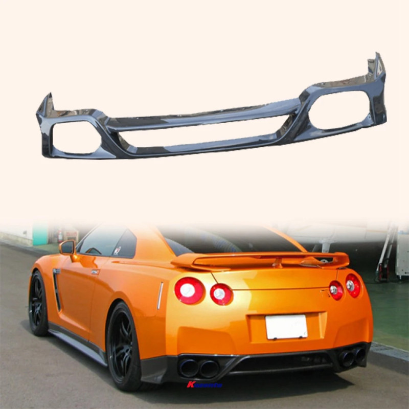 For 2008-2016 Nissan GTR R35 ZL Style Rear Bumper Diffuser Lip Splitter ...