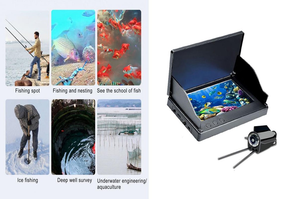 COLD Adjustable Brightness Fish Finder High Clarity Underwater Fishing ...