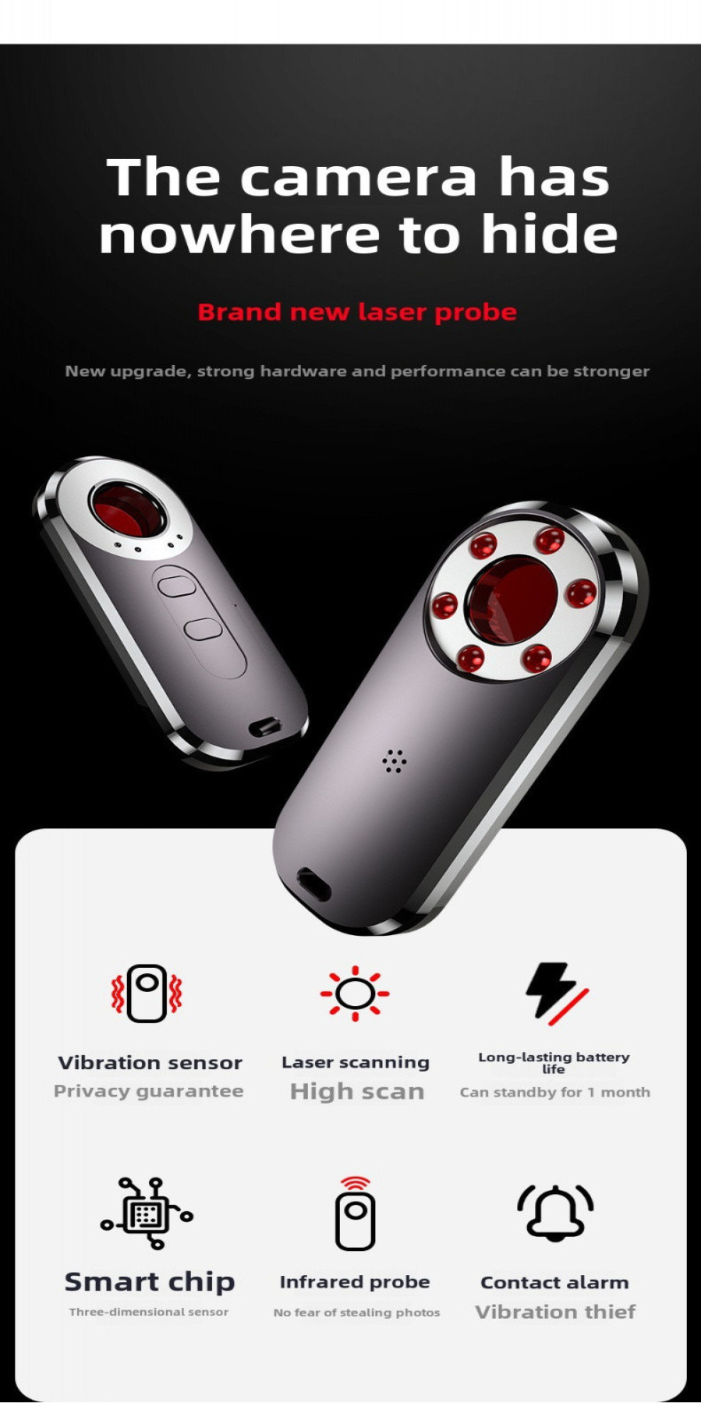 AK400 Hidden Camera Detector Smart Wireless Signal Detector High ...