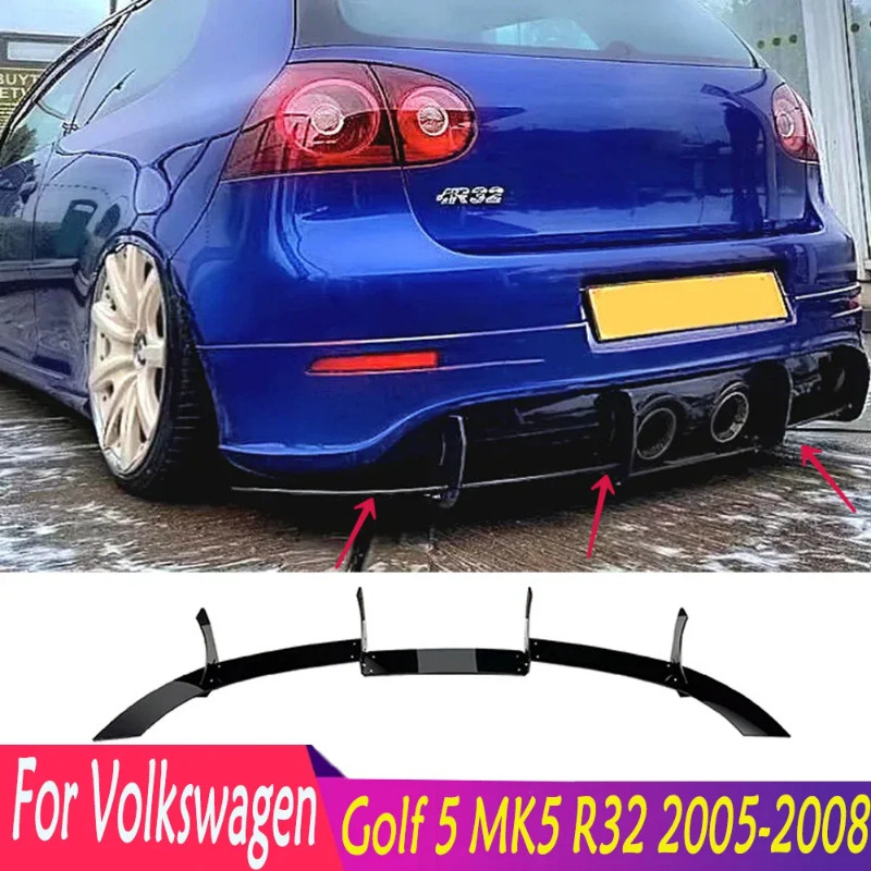 For Volkswagen Golf 5 MK5 R32 2005-2008 Car Rear Bumper Diffuser Lip ...