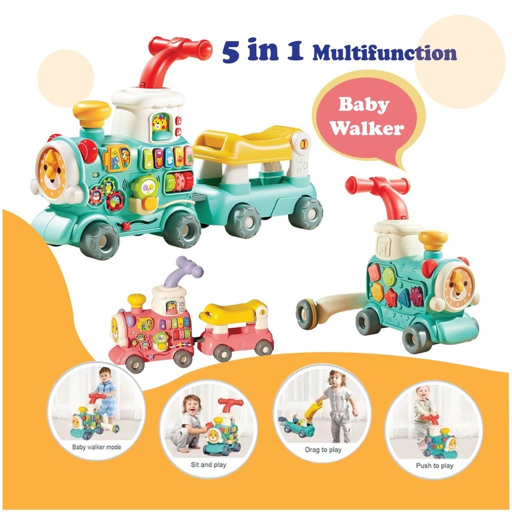4 In 1 Ultimate Baby Walker Train Ride-On Toys | Shopee Malaysia
