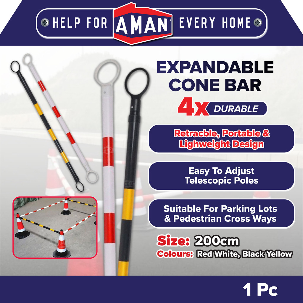 Expandable Retractable Cone Bar Traffic Safety Cone Bar Barrier 2 Meter ...