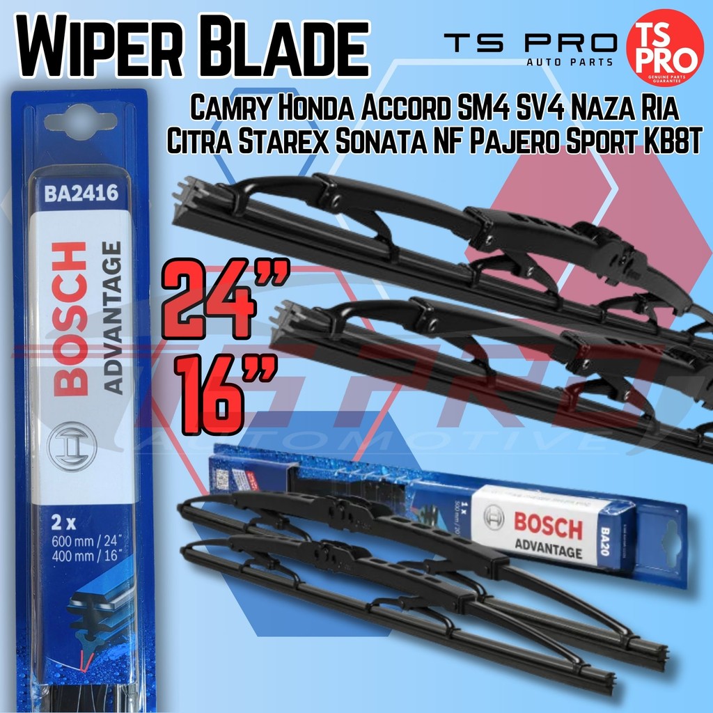 Bosch Advantage BA2416 (24"+16") Wiper Blade-Preve Exora Alza Altis ...
