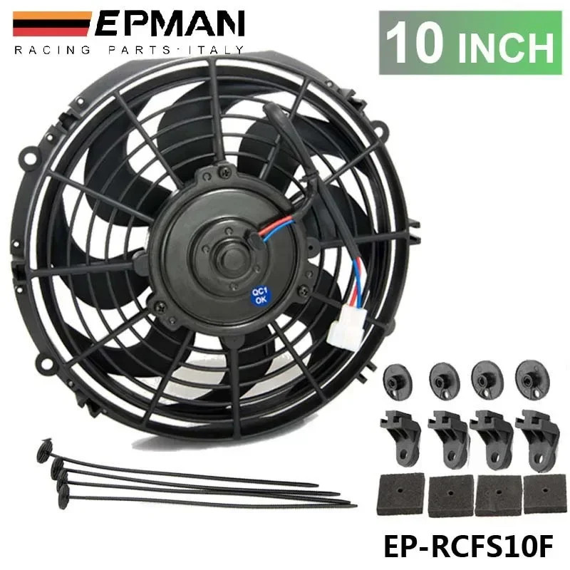 10" Universal EPMAN 12 V 70W Slim Pull Push Racing Electric Radiator ...