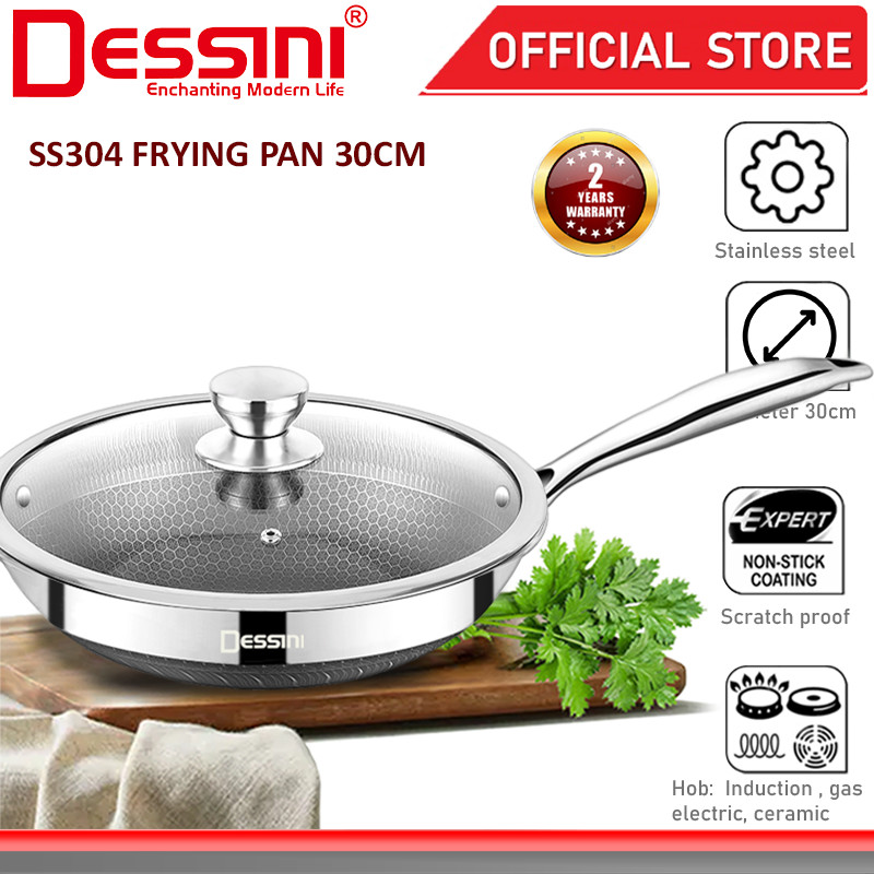 DESSINI ITALY 30CM Honeycomb SUS304 Stainless Steel Frying Pan ...