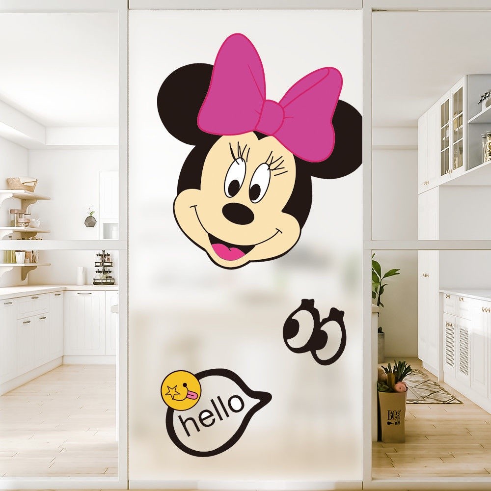 Anti Peeping Glass Sticker Cartoon Donald Duck Mickey Mouse Glue Free ...
