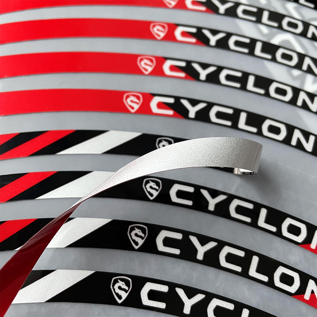 Reflective Motorcycle Wheel Hub Stickers for Cyclone RT2(Front 15inch ...