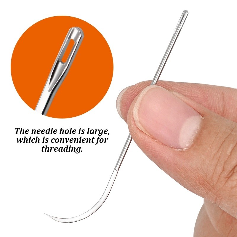 10Pcs Stainless Suture needles Veterinary Surgical Suture curve needle ...