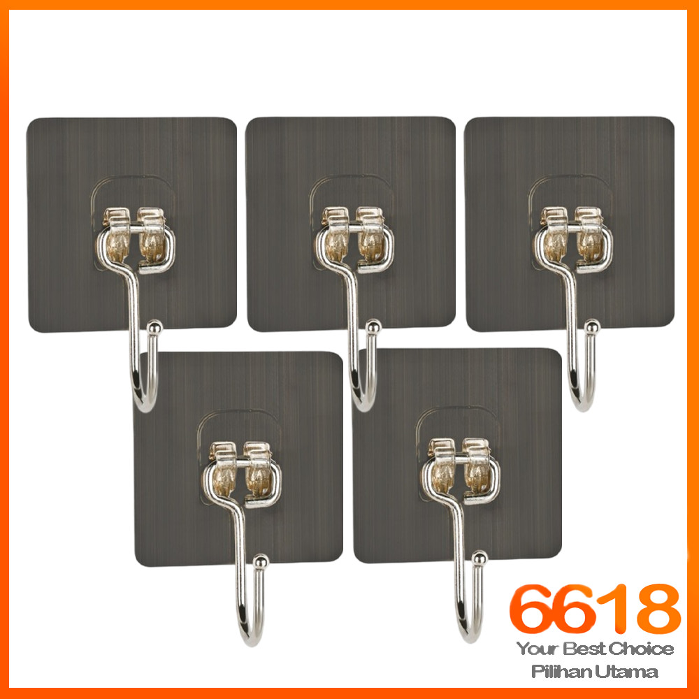 5 Keping Dinding Pelekat Diri Keluli Tahan Karat Cangkuk Dinding ...