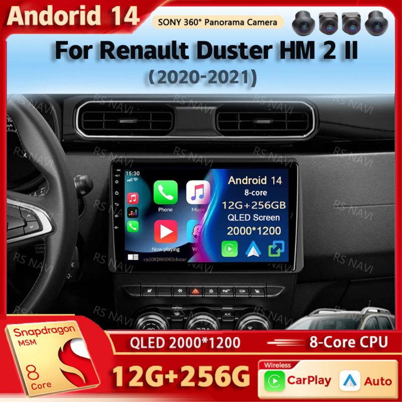 Android 14 Car Radio Multimedia Player For Renault Duster HM 2 II 2020 ...