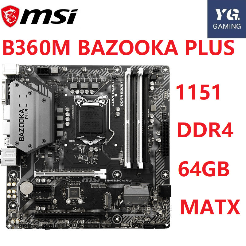 in stock For MSI B360M BAZOOKA PLUS Motherboard LGA 1151 DDR4 64GB For ...