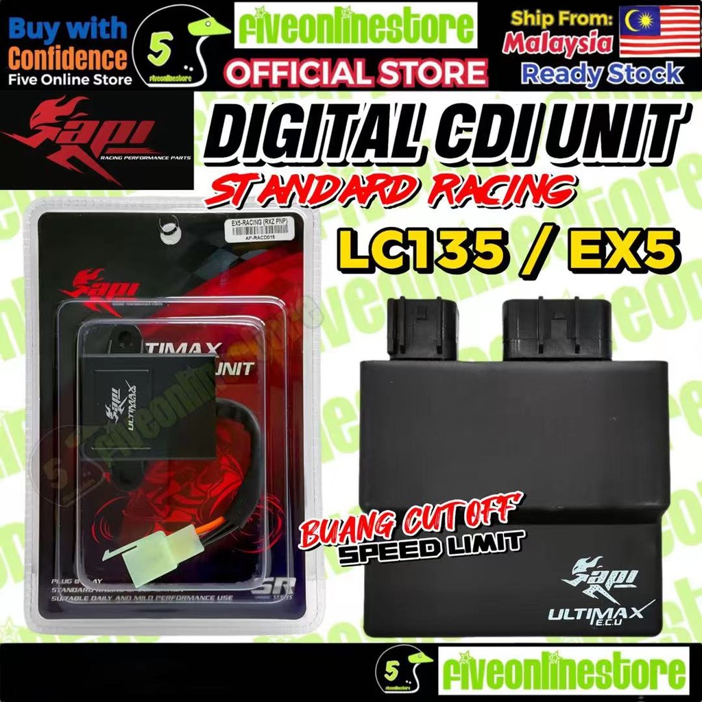 API Racing CDI Unit Yamaha LC135 135 LC DREAM EX5 PNP RXZ No Dyno ...