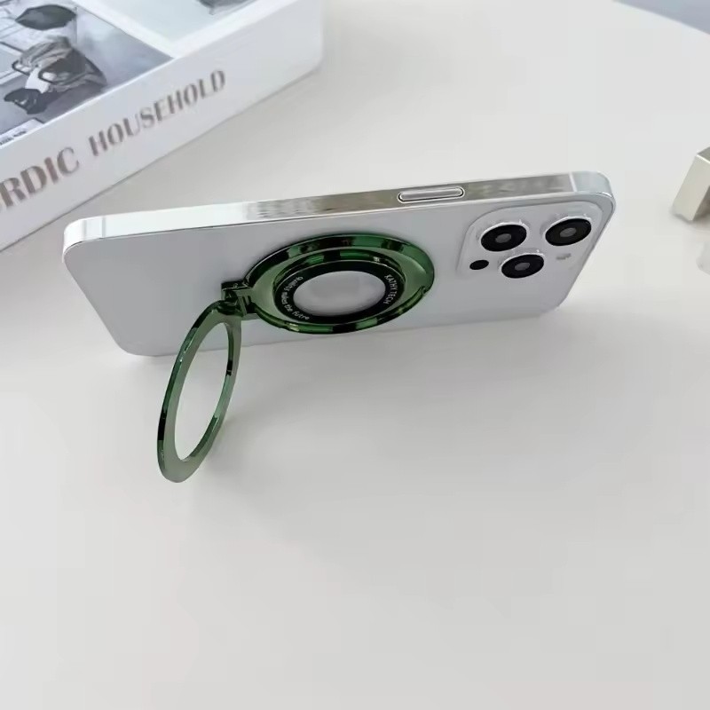 2025 New Trendy Fashion Chrome Plating Shine Magnetic Magsafing Ring ...