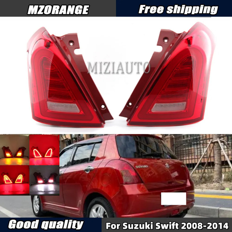 LED Tail Lights for Suzuki Swift 2008-2014 Car LED Rear Stop Brake Fog ...