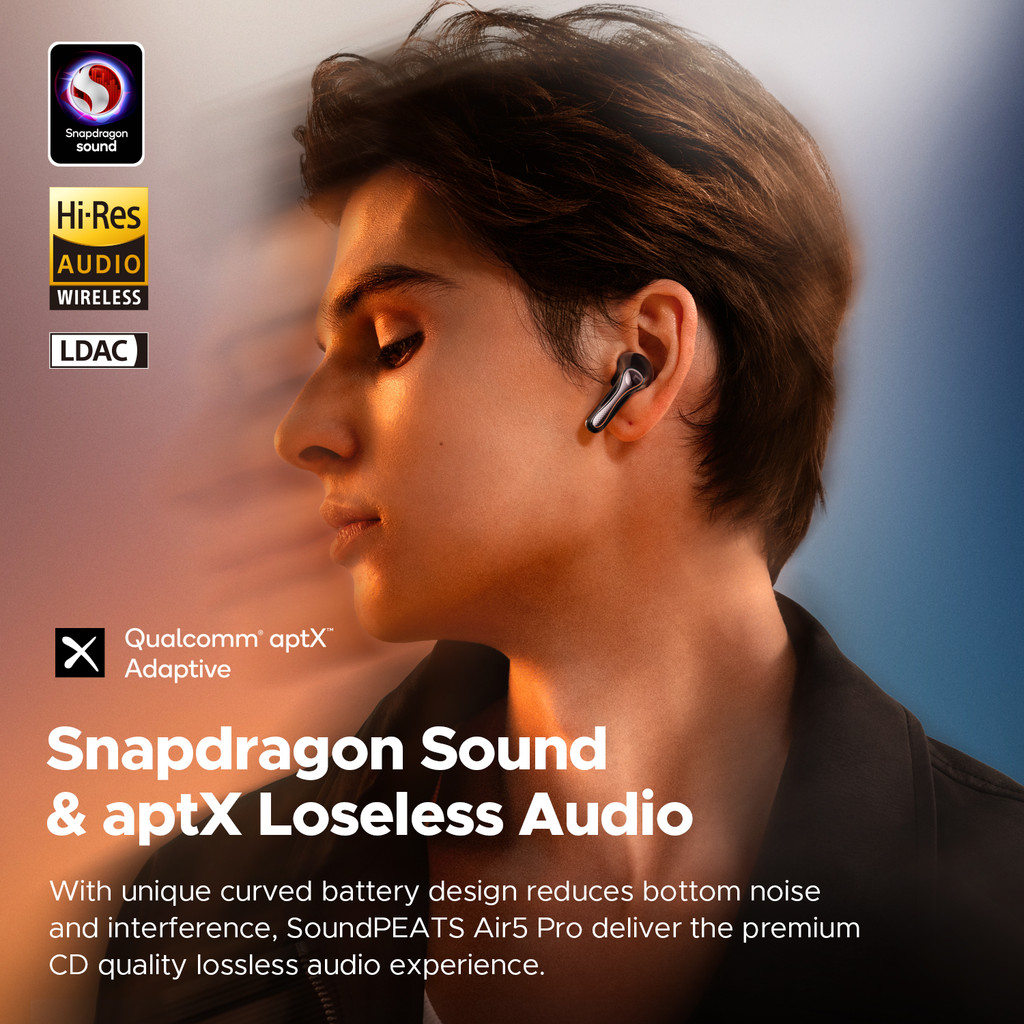 SoundPEATS Air5 Pro Bluetooth 5.4 Hi-Fi True Wireless Earbuds with ...