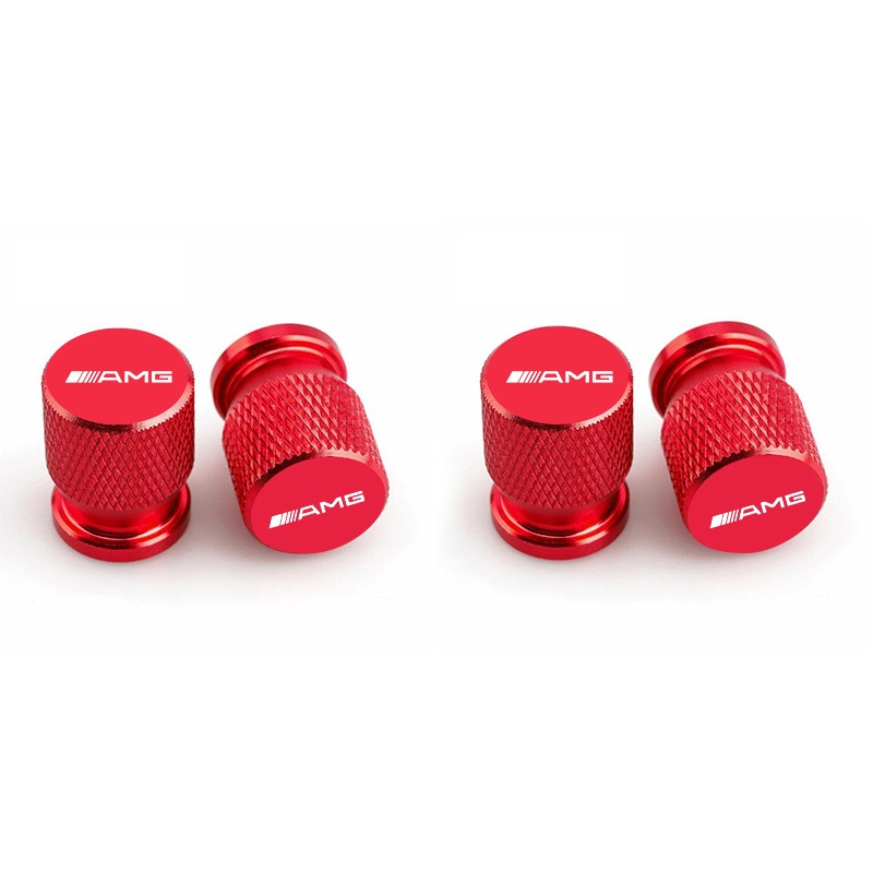 4Pcs Aluminum Car Wheel Tire Valve Caps Dust Covers Rim for Mercedes ...